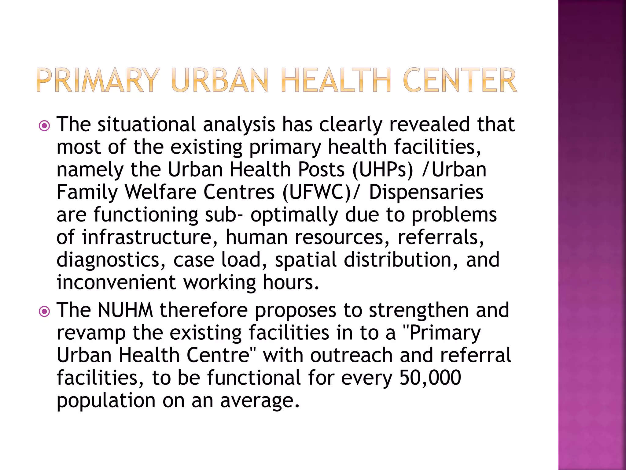 National urban health mission | PPTX
