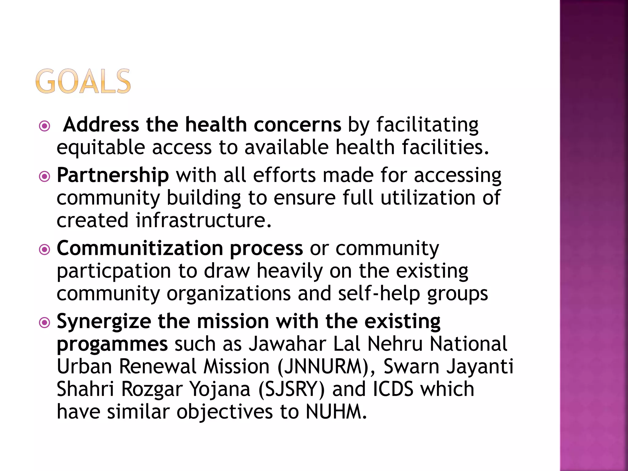 National urban health mission | PPTX