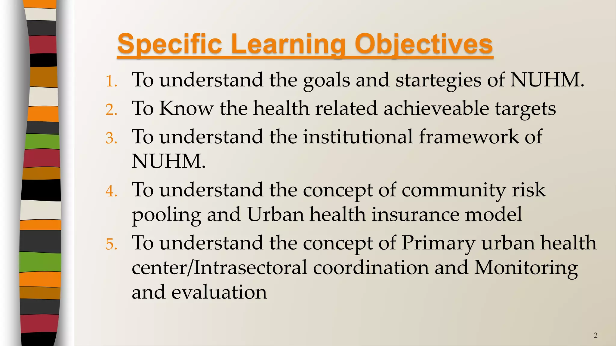 National Urban Health Mission | PPTX