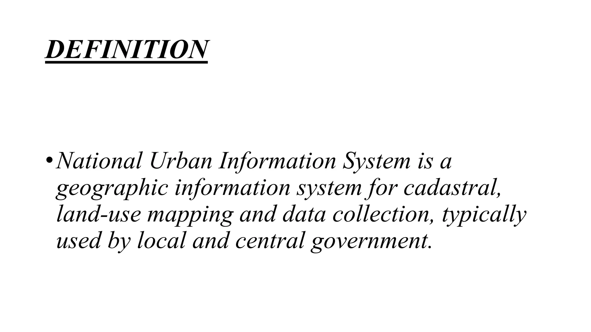 National urban information system | PPTX