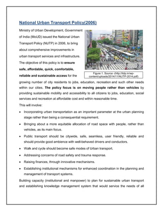 National urban transport policy | PDF