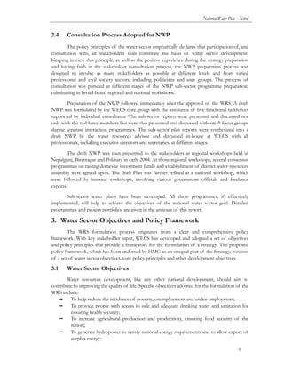 National Water Plan Nepal 2005 by WECS | PDF