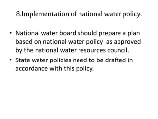 National water policy | PPTX