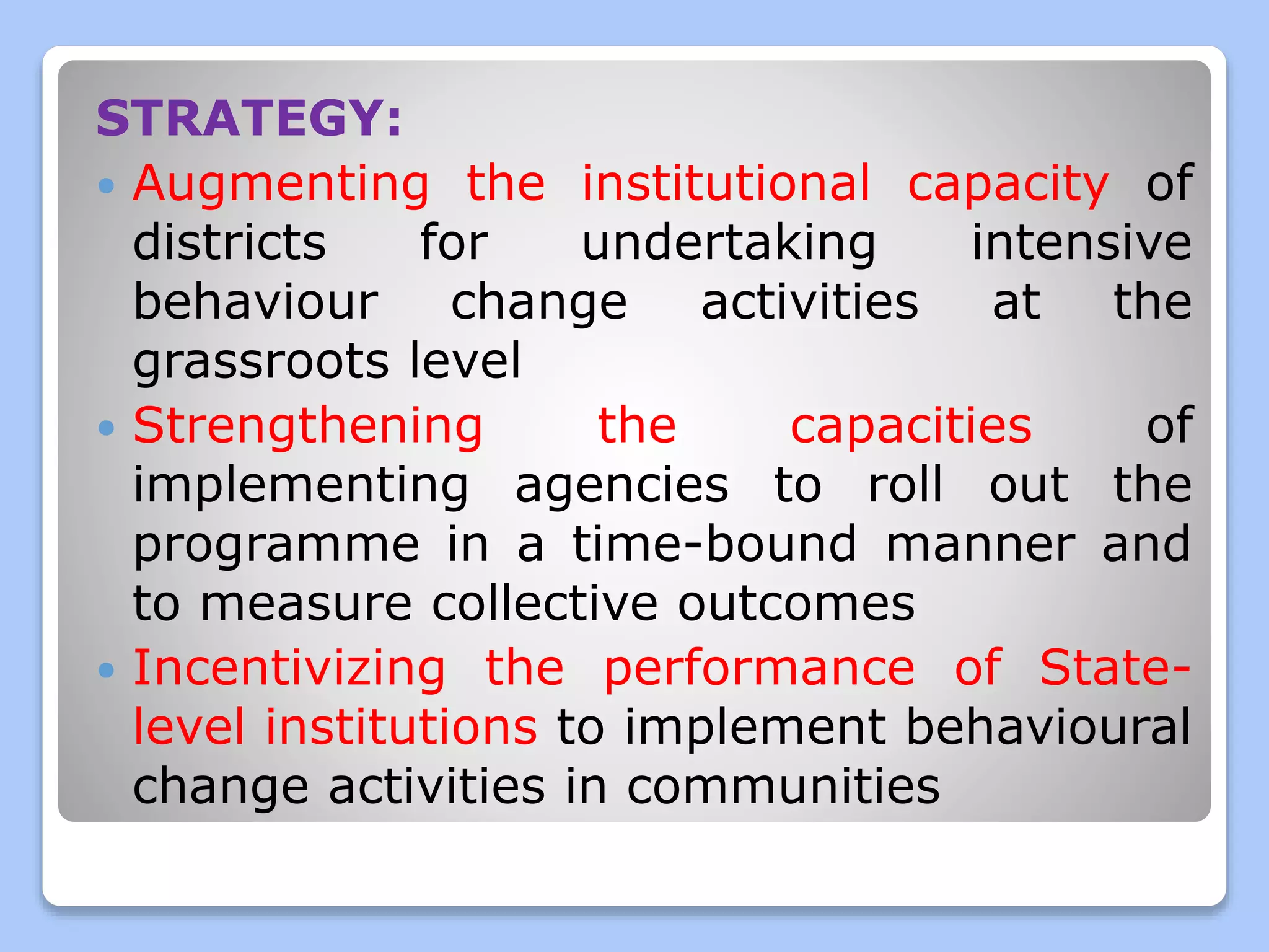 National water supply and sanitation programme | PPTX