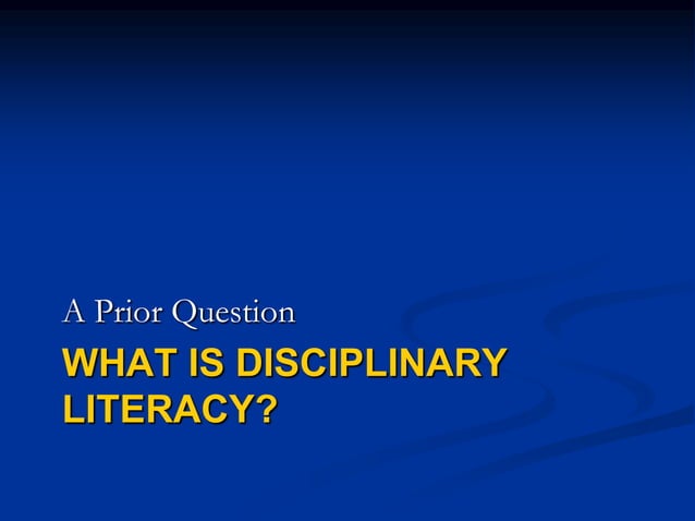 Disciplinary Literacy: Why It Matters and What We Should Do About It ...