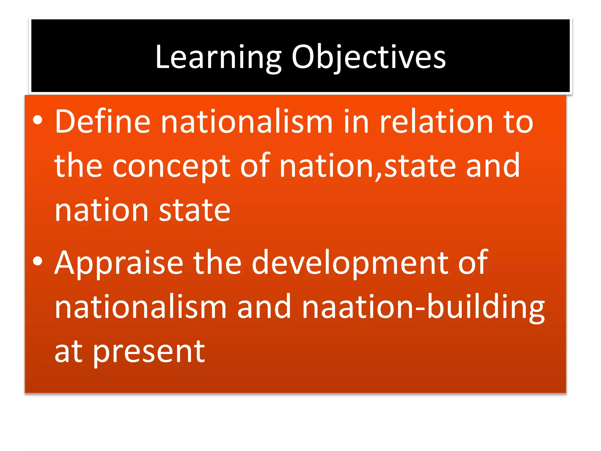 Nation and Nationalism | PPTX