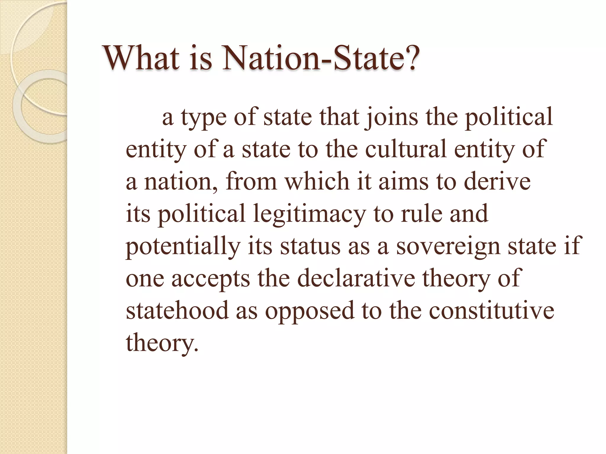Nation and State in the Age of Globalization | PPTX