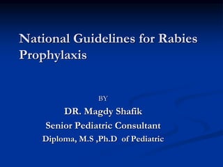 Nationational gudline for rabes vaccine | PPT