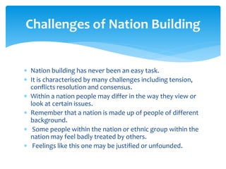 Nation building and its challenges | PPTX