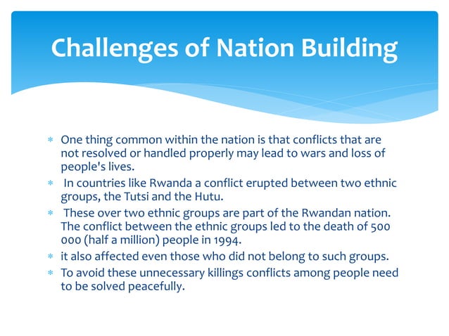 Nation building and its challenges | PPTX
