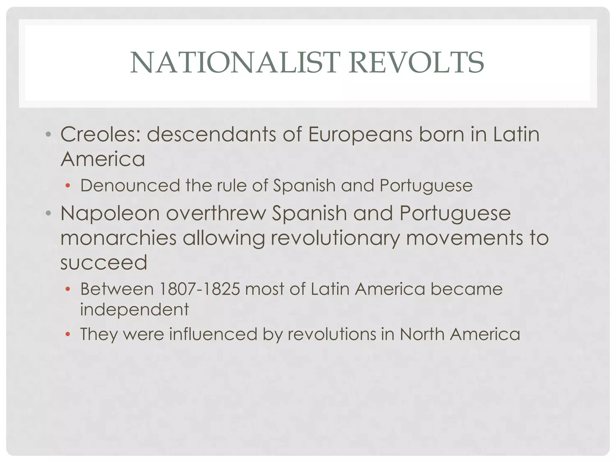 Nation building in latin america | PPTX