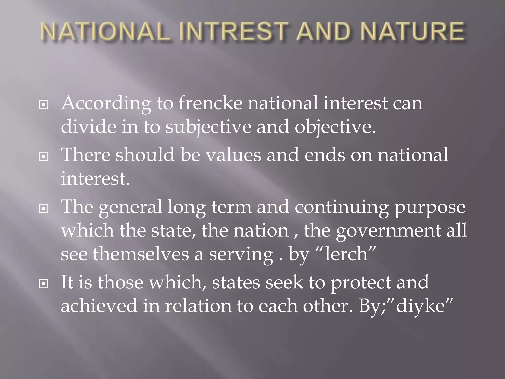 Nation State And National Interest | PPTX