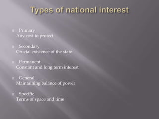 Nation State And National Interest | PPTX