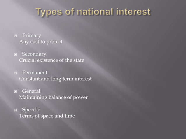 Nation State And National Interest | PPTX