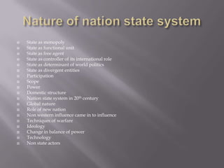 Nation State And National Interest | PPTX