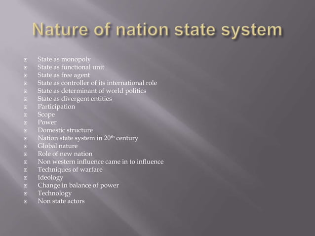 Nation State And National Interest | PPTX