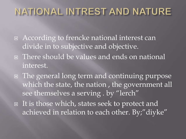 Nation State And National Interest | PPTX