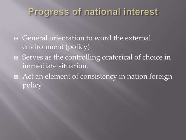 Nation State And National Interest | PPTX