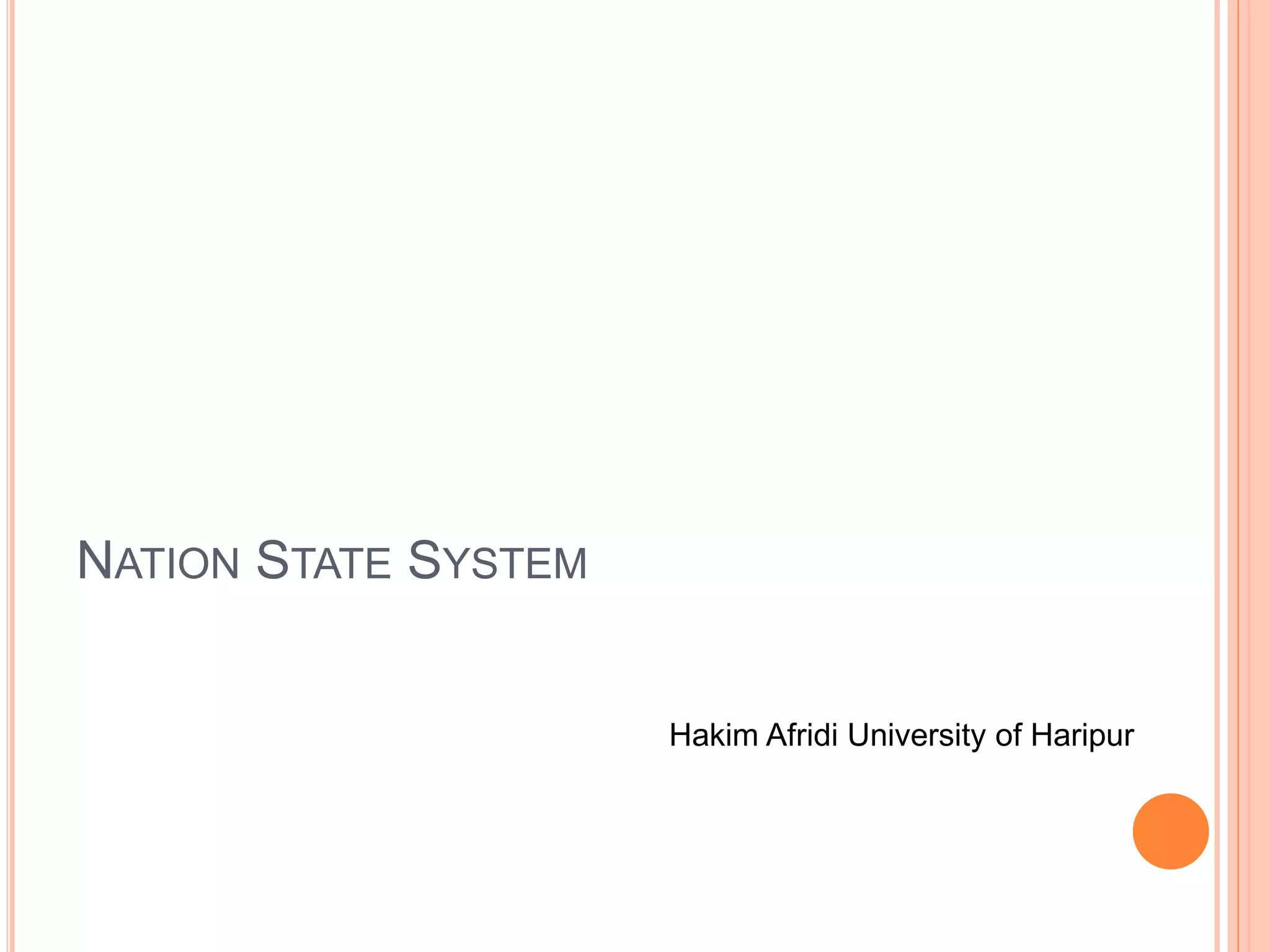 Nation state system | PPTX