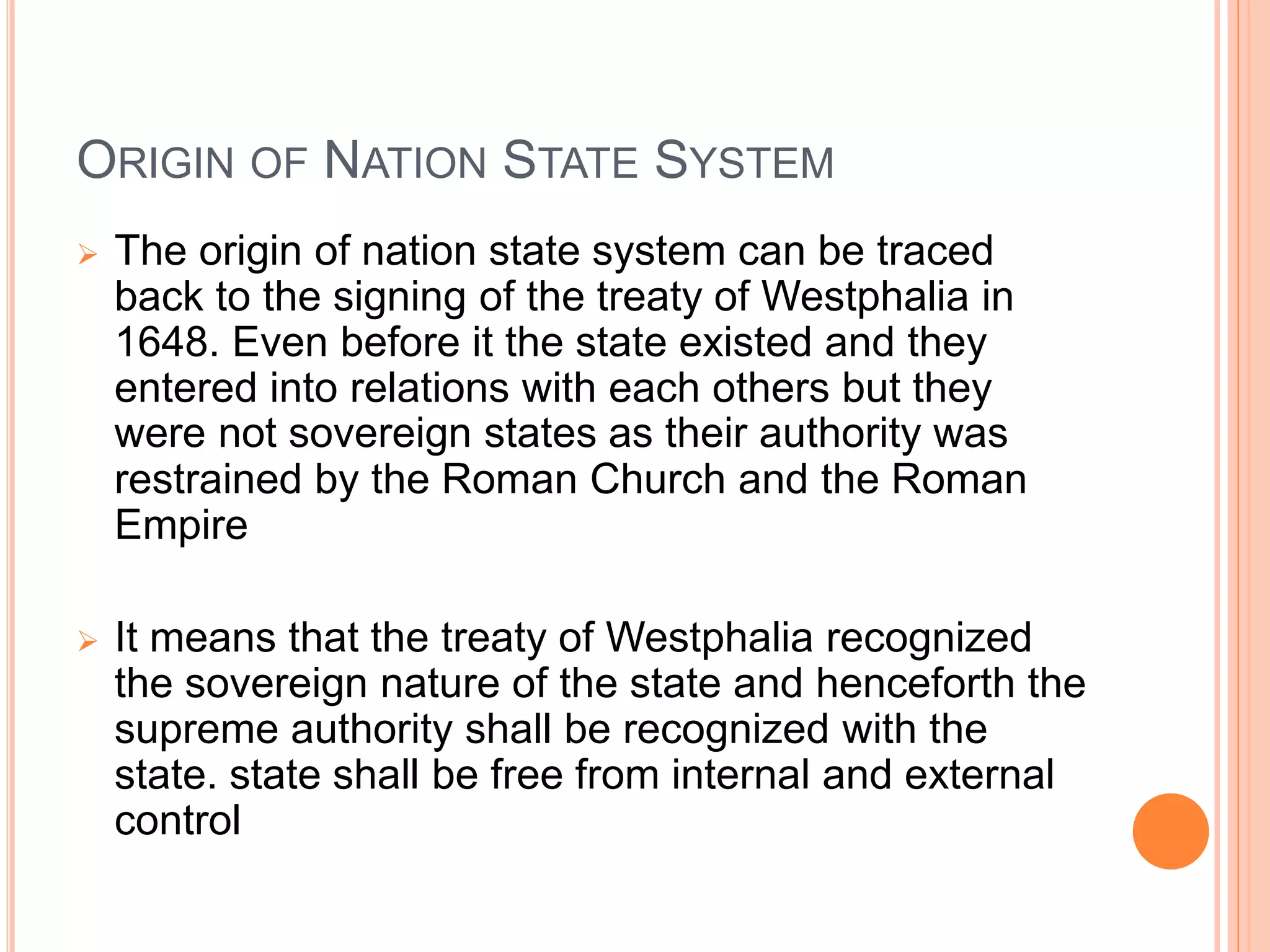 Nation state system | PPTX