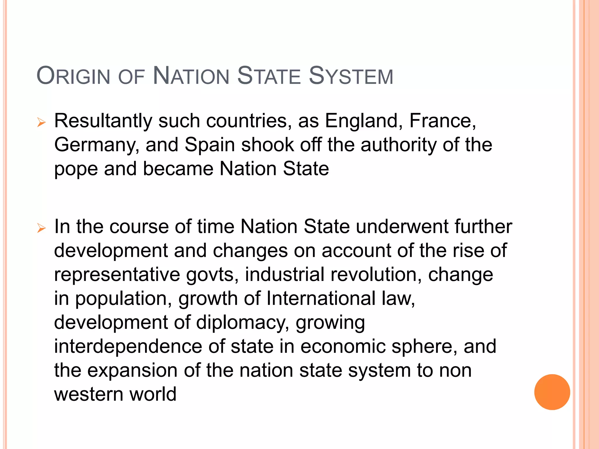 Nation state system | PPTX