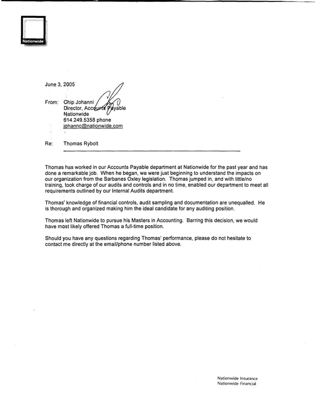 Nationwide Letter | PDF