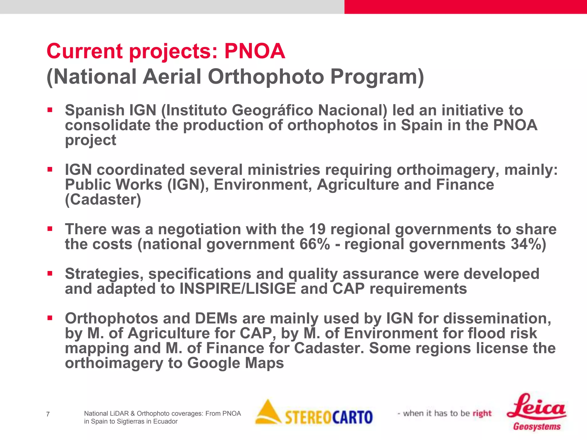 Nationwide LiDAR & Orthophoto coverages: From PNOA in Spain to ...