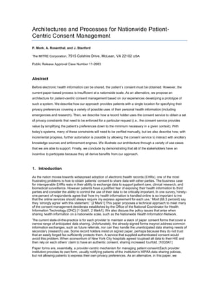 Nationwide patient centric consent mgmt - v3 approved for public ...