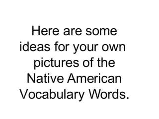 Native American Vocabulary | PPT