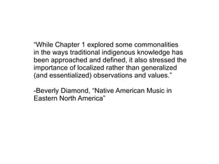 Native Song and Dance Class Outline | PPT