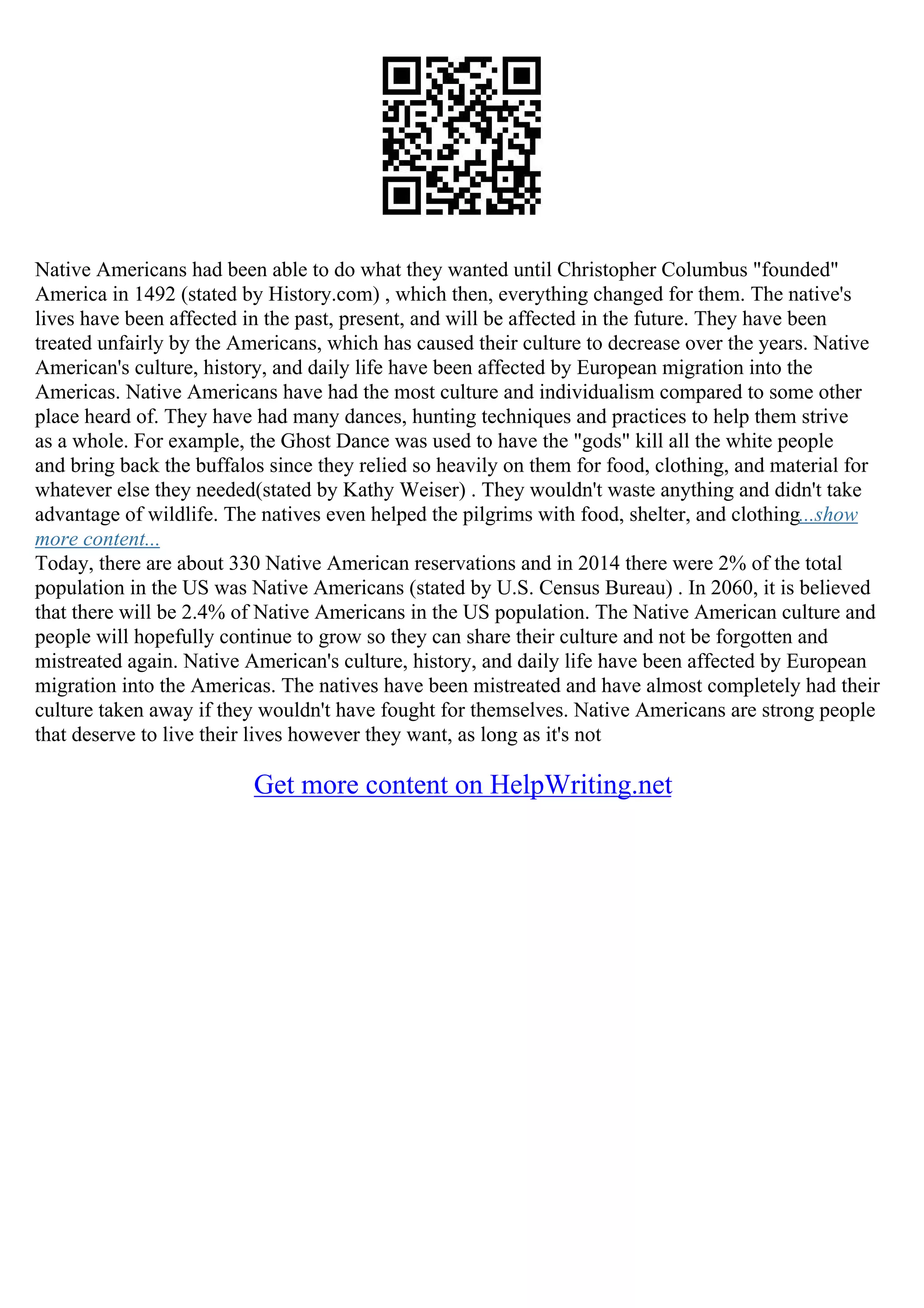 Native American Essay | PDF