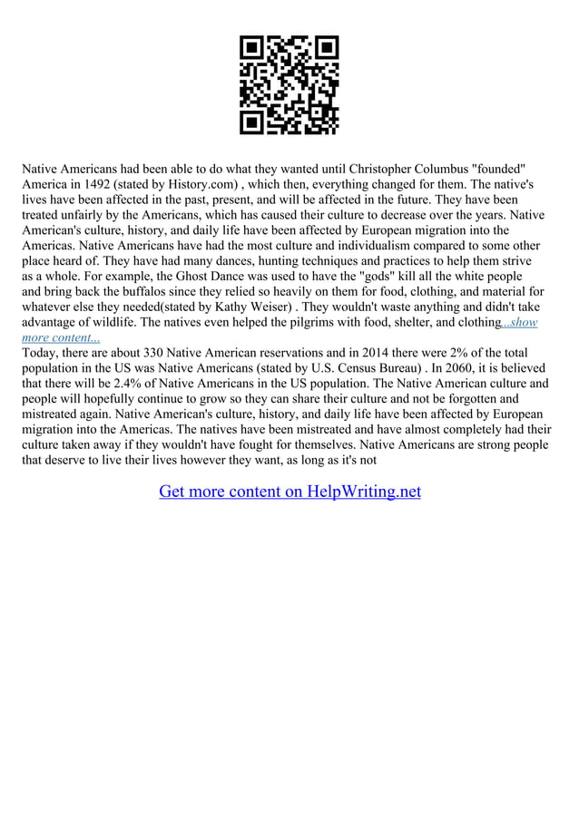 Native American Essay | PDF