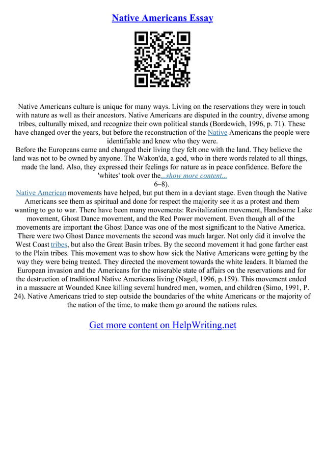 Native American Essay | PDF