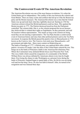 Native American Essay. American Revolution Essay PDF American ...