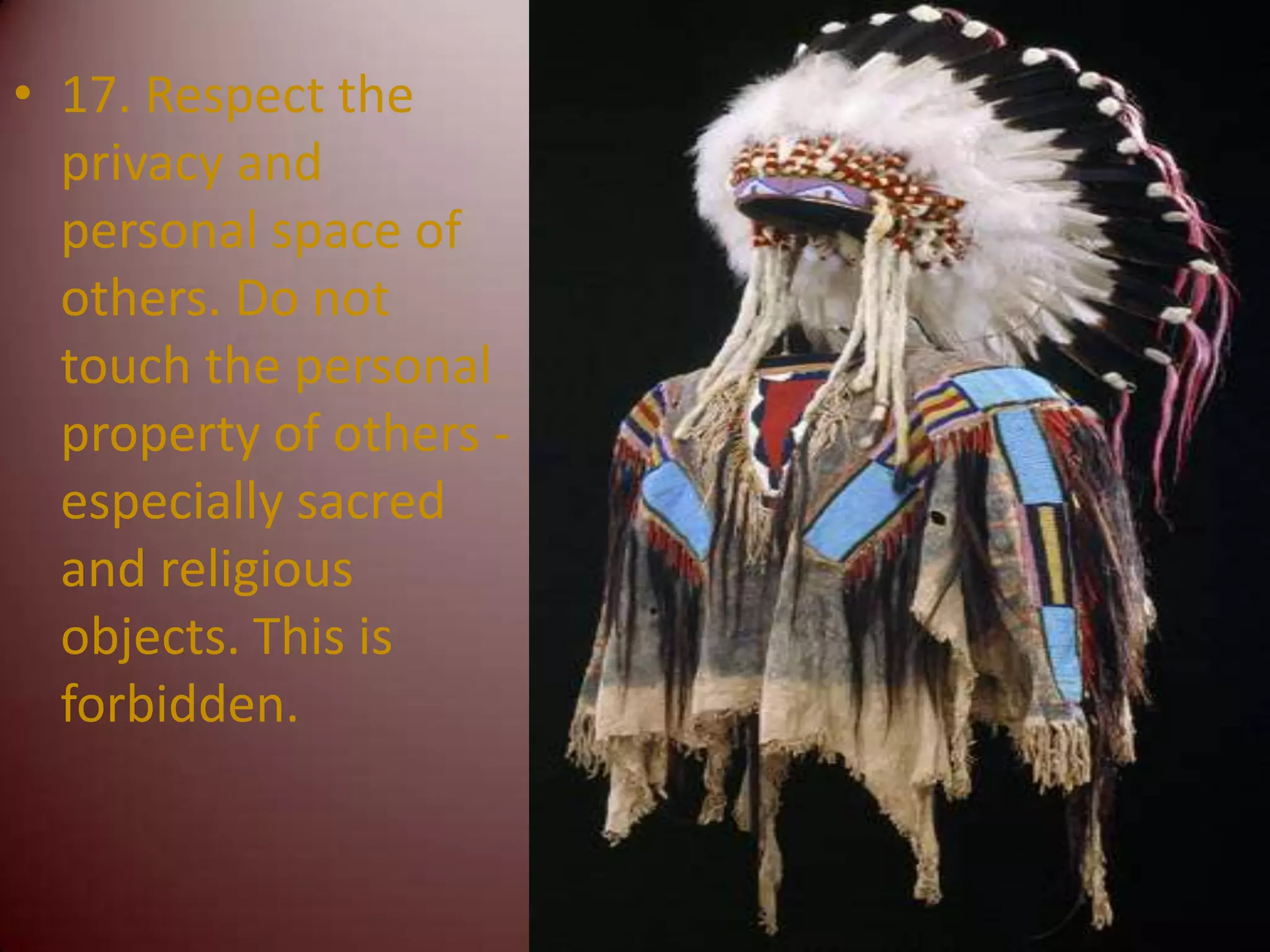 Native american indian code of ethics | PPSX