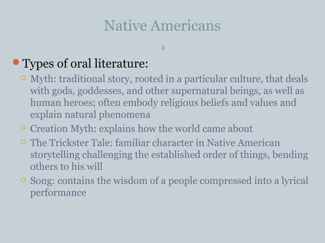 Native american lit | PPT