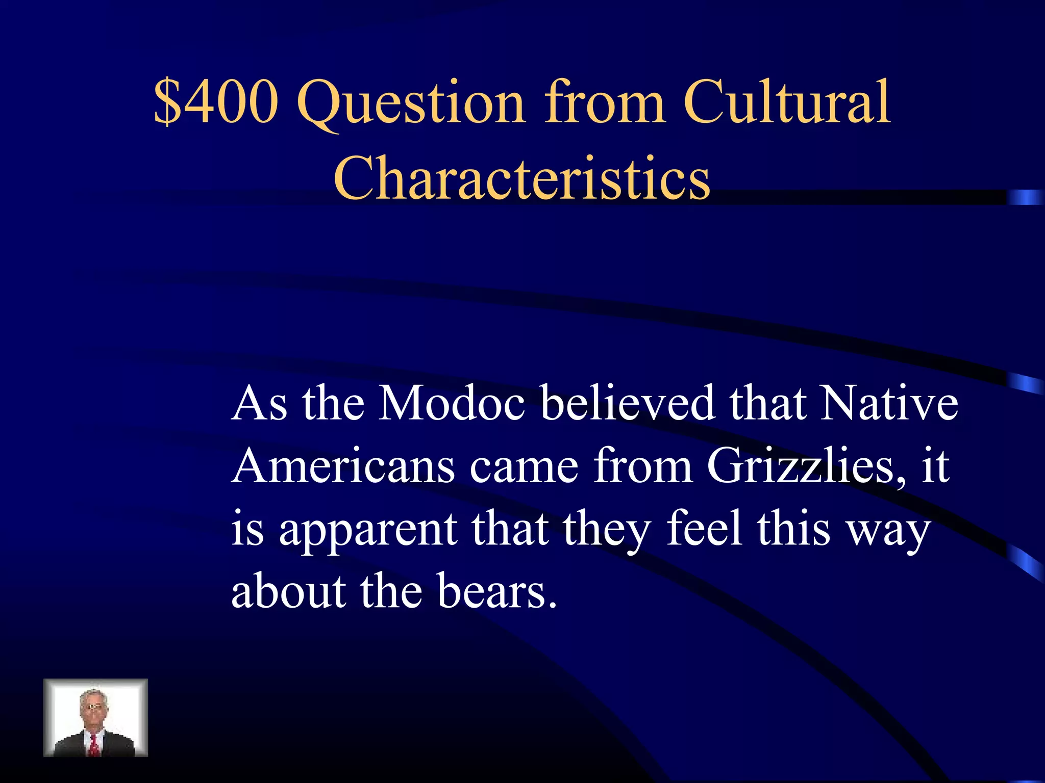 Native american myths jeopardy | PPT