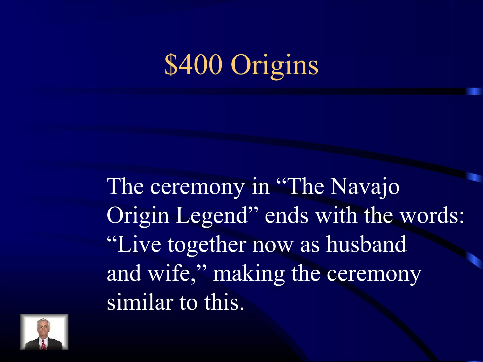 Native american myths jeopardy | PPT