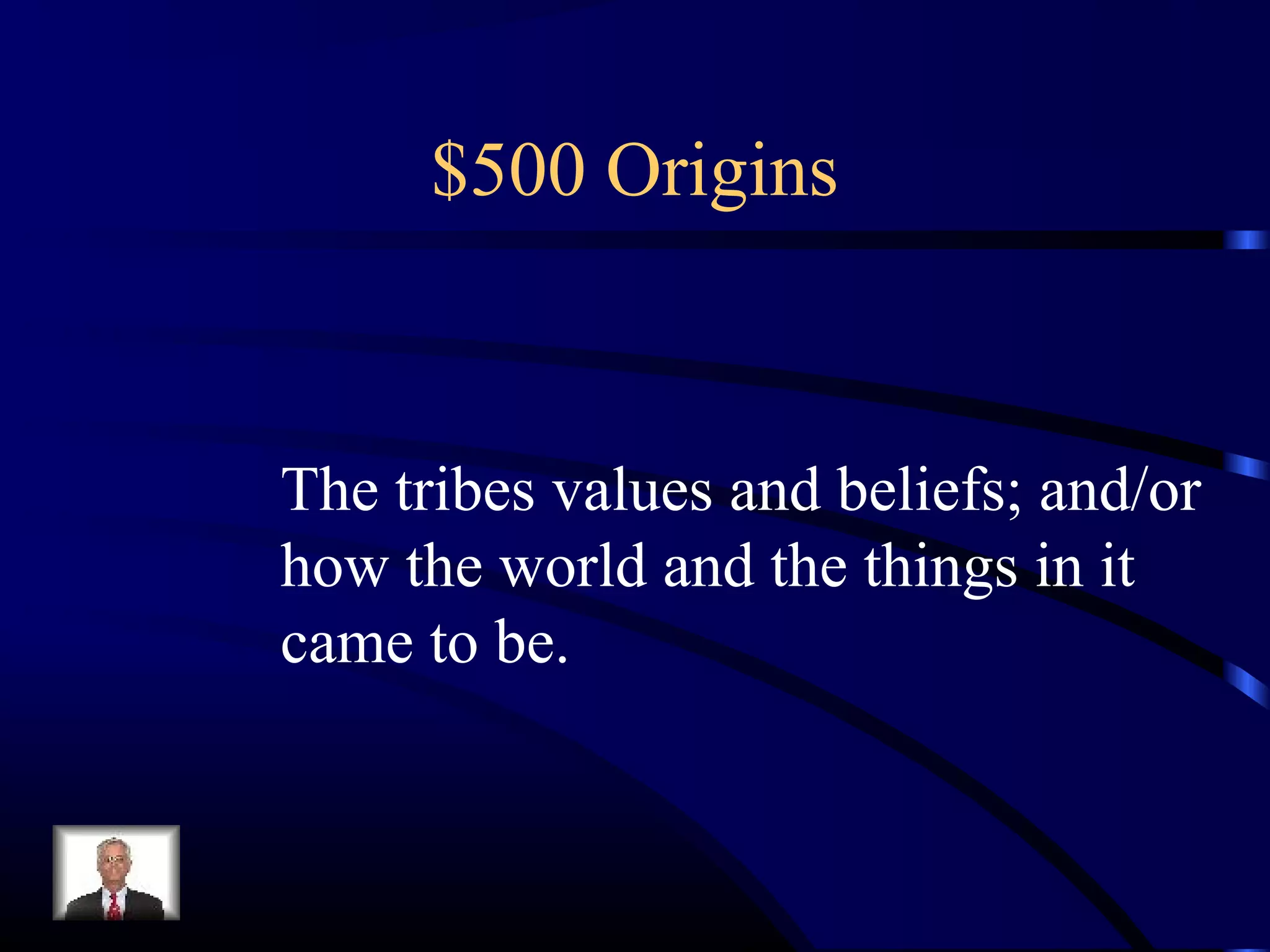 Native american myths jeopardy | PPT