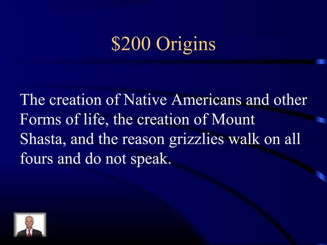 Native american myths jeopardy | PPT