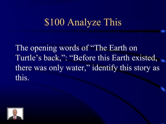 Native american myths jeopardy | PPT