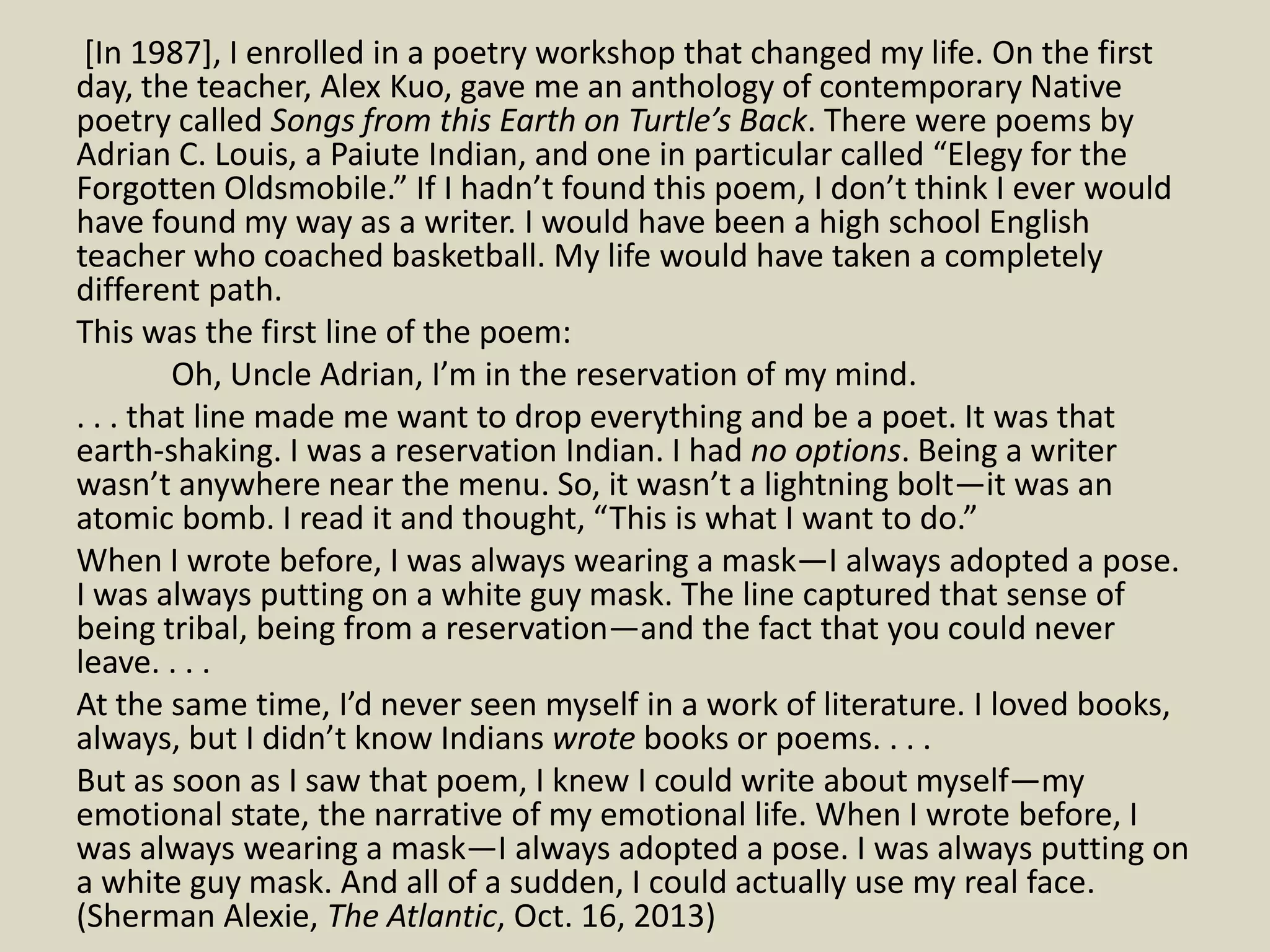 Native american poetry | PPTX