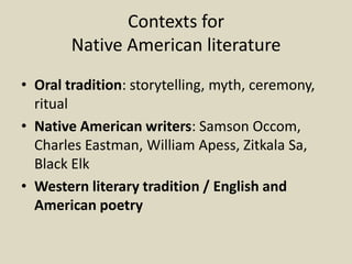 Native american poetry | PPTX
