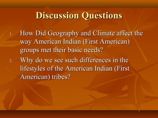 Five Native American Tribes SOL USI.3b
