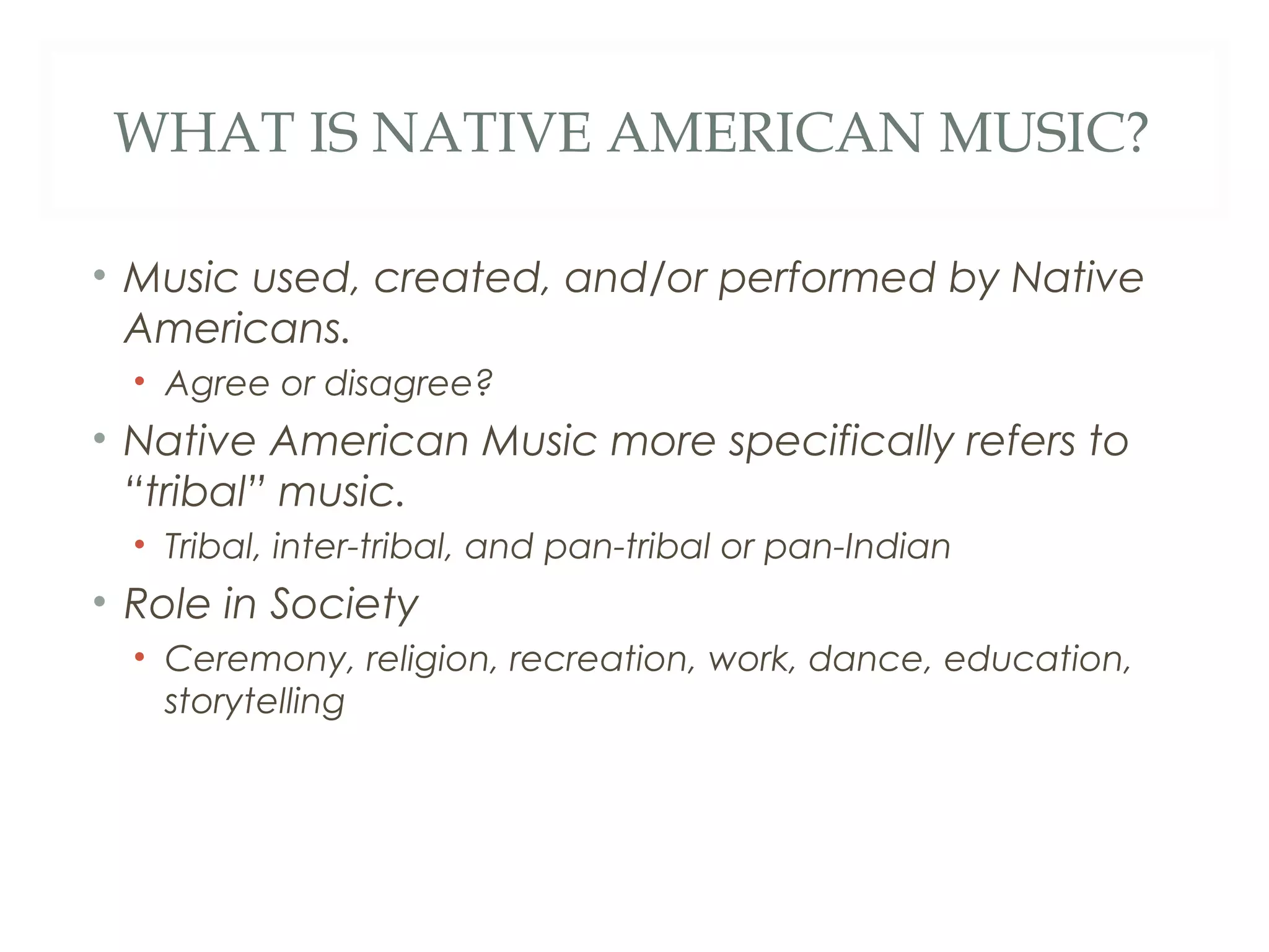 Native American Music PowerPoint | PPT