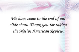 Native american review | ODP