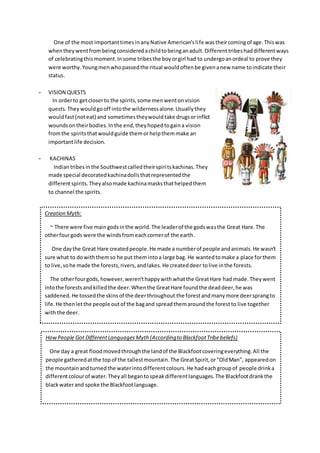 Written project about Native Americans before Columbus' arrival | DOCX