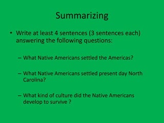 Native americans and North Carolina | PPT