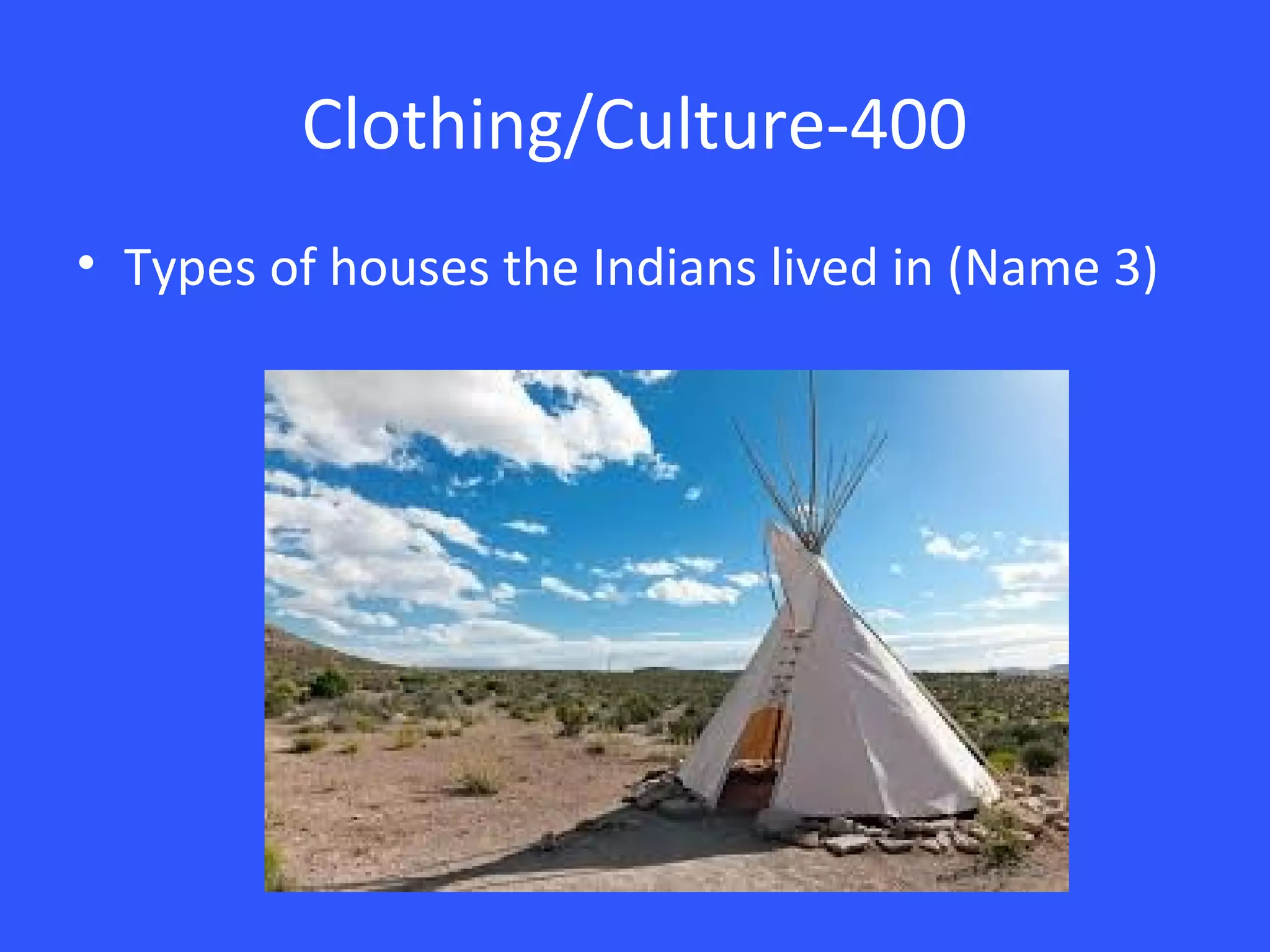 Native americans jeopardy | PPT