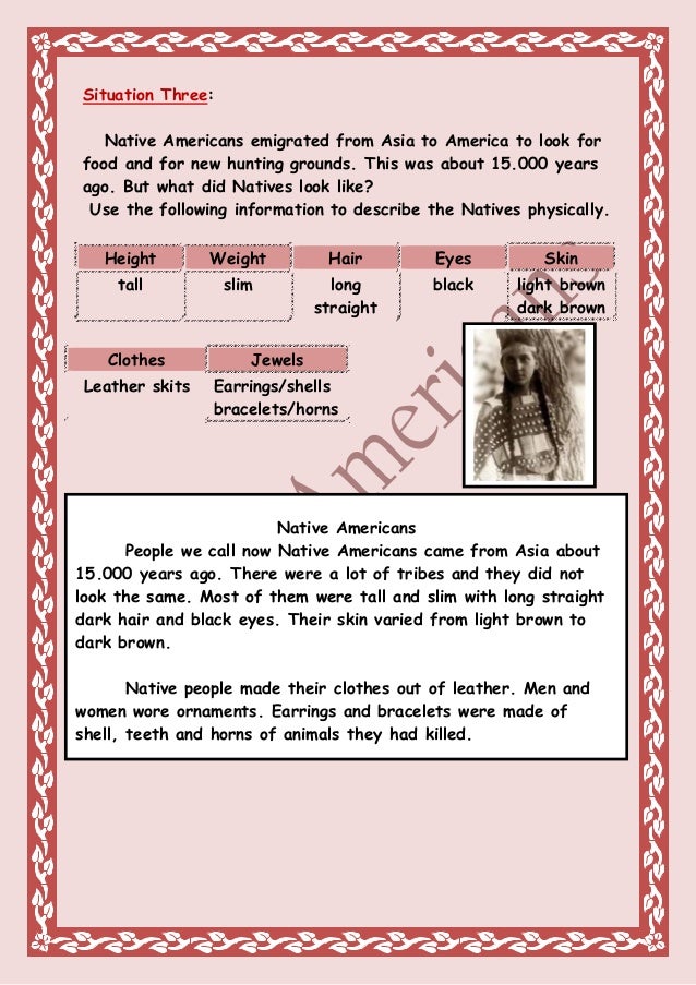 Native americans key answers